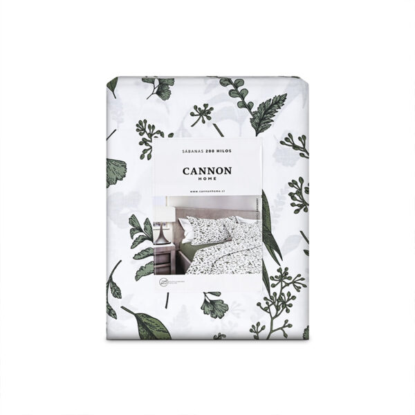 Juego de Sábanas Estampadas 200 Hilos 2 Plazas / Greenery - Cannon | BUALE