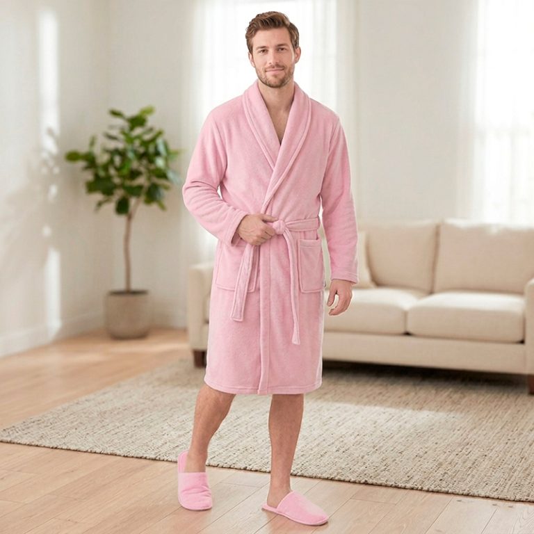Set Bata + Pantuflas Unisex / Rosado - Chantilly | BUALE